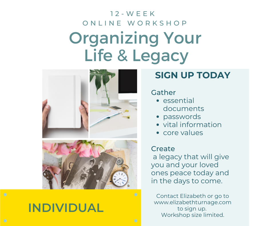 Organizing Your Life & Legacy Course Individual | Elizabeth Turnage